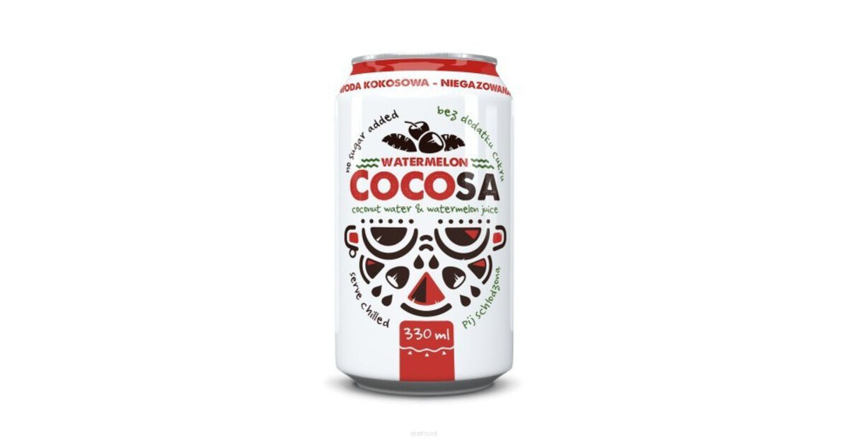 Woda kokosowa niegazowana z sokiem z arbuza NFC COCOSA 330ml